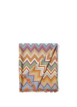 Missoni Home Aron Colorblocked Zikzak Desenli Yün Throw Turuncu Missoni Home Aron Colorblocked Zikzak Desenli Yün Throw Turuncu