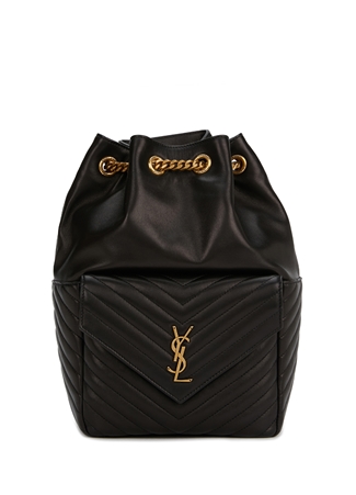 Kadın Joe Siyah Kapitoneli Deri Sırt Çantası EU Kadın Joe Siyah Kapitoneli Deri Sırt Çantası EU