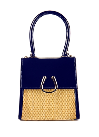 Mare Atelier Kadın Micro Dem Hasır Dokulu Rugan Omuz Çantası Lacivert EU Mare Atelier Kadın Micro Dem Hasır Dokulu Rugan Omuz Çantası Lacivert EU