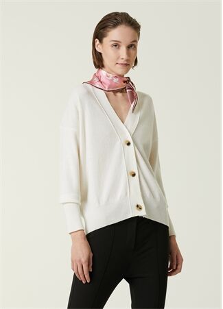 Beymen Collection Kadın Ekru Yün Triko Hırka Beyaz S