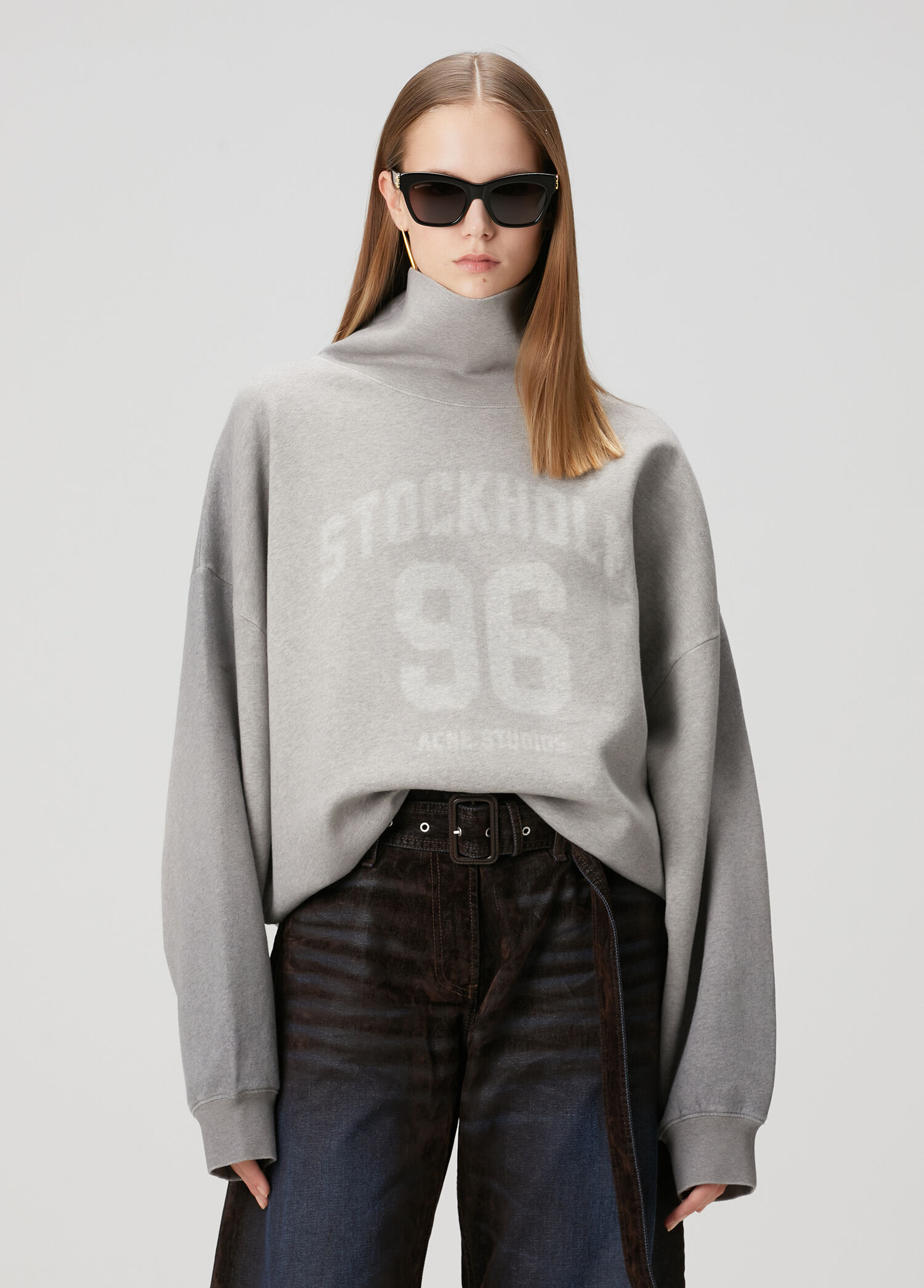 Acne Studios Gri Kadın Gri Baskılı Sweatshirt 1843198 | Beymen