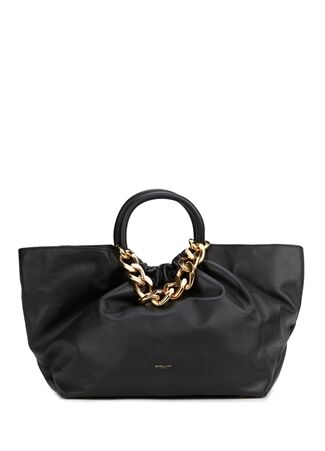 Demellier Kadın Los Angeles Siyah Zincir Detaylı Deri Çanta EU