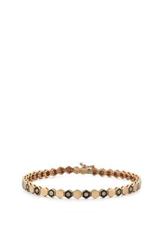 Collection-Ecce Kadın Pırlantalı Pul Dokulu Altın Rengi Bileklik EU Collection-Ecce Kadın Pırlantalı Pul Dokulu Altın Rengi Bileklik EU