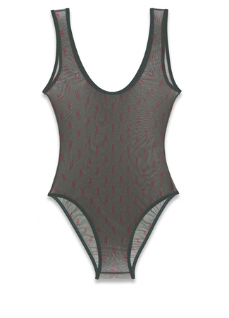 Kadın Yeşil Logo Baskılı Body L EU