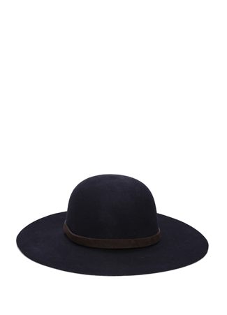 Catarzi Kadın Lacivert Kemer Detaylı Yün Şapka 56 EU Catarzi Kadın Lacivert Kemer Detaylı Yün Şapka 56 EU