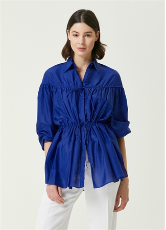 Matteau Swim Kadın Mavi Büzgü Detaylı Organik Pamuk Tunik 2 US Matteau Swim Kadın Mavi Büzgü Detaylı Organik Pamuk Tunik 2 US