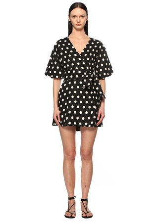 Faithfull The Brand Kadın Godiva Siyah Beyaz Puanlı Mini Anvelop Elbise M EU Faithfull The Brand Kadın Godiva Siyah Beyaz Puanlı Mini Anvelop Elbise M EU