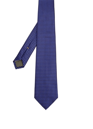 Canali Erkek Mavi Mikro Desenli İpek Kravat EU Canali Erkek Mavi Mikro Desenli İpek Kravat EU