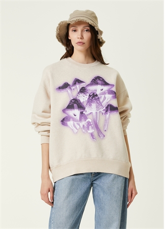 Acne Studios Kadın Ekru Baskılı Sweatshirt Bej Xs Eu Acne Studios Kadın Ekru Baskılı Sweatshirt Bej Xs Eu