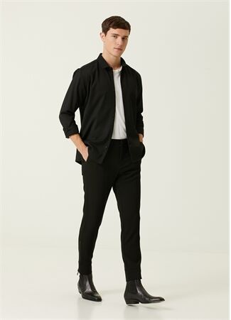 Academia Erkek Siyah Paçası Fermuarlı Pantolon 54 IT