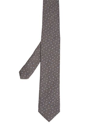 Network Erkek Kahverengi Puantiyeli İpek Kravat EU