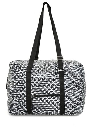 Academia Kadın Siyah Beyaz Desenli Alışveriş Çantası EU