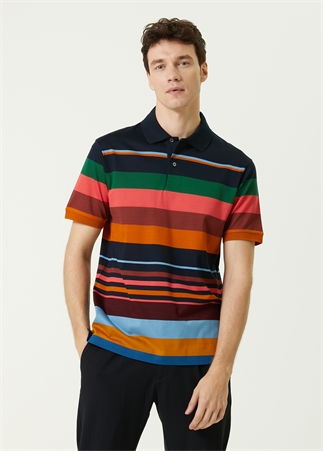 Paul Smith Erkek Colorblocked Polo Yaka Çizgi Desenli T-shirt L EU Paul Smith Erkek Colorblocked Polo Yaka Çizgi Desenli T-shirt L EU