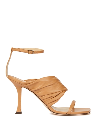 Jimmy Choo Kadın Camel Deri Sandalet Turuncu 36 EU Jimmy Choo Kadın Camel Deri Sandalet Turuncu 36 EU