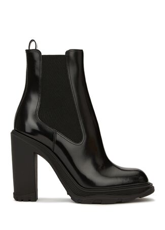 Alexander McQueen Kadın Siyah Deri Bot 35.5 EU