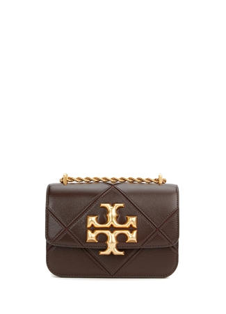 Tory Burch Kadın Kahverengi Logo Detaylı Deri Omuz Çantası Eu Tory Burch Kadın Kahverengi Logo Detaylı Deri Omuz Çantası Eu