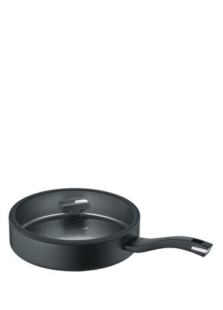 Berndes Siyah Cam Kapaklı 24 cm Seramik Tava