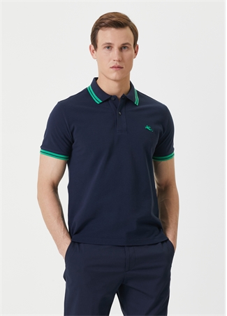 Etro Erkek Lacivert Polo Yaka Logolu T-shirt S Eu Etro Erkek Lacivert Polo Yaka Logolu T-shirt S Eu