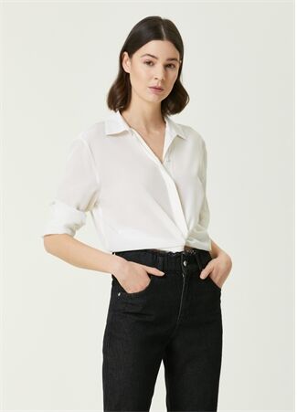 Beymen Kadın Beyaz İpek Gömlek S EU