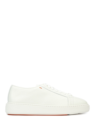 Santoni Sport Erkek Beyaz Deri Sneaker UK Santoni Sport Erkek Beyaz Deri Sneaker UK