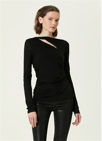 Helmut Lang Kadın Siyah Kesim Detaylı Drapeli Bluz Xs Eu Helmut Lang Kadın Siyah Kesim Detaylı Drapeli Bluz Xs Eu