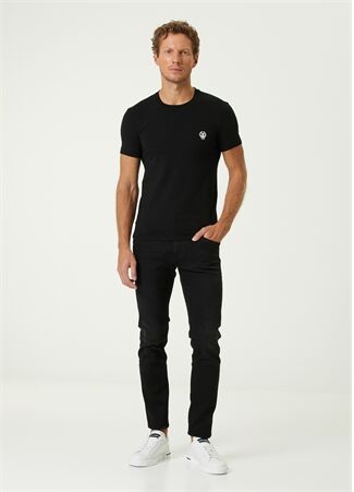 Dolce&Gabbana Erkek Slim Fit Siyah Jean Pantolon 52 IT
