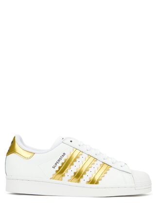 adidas Kadın Superstar W Beyaz Gold Sneaker 38 EU