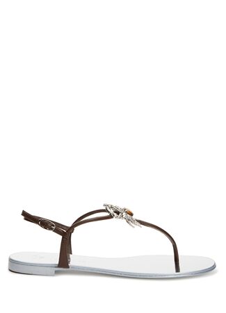 Giuseppe Zanotti Kadın Kahverengi Silver Taşlı Tokalı Deri Sandalet 37 Eu Giuseppe Zanotti Kadın Kahverengi Silver Taşlı Tokalı Deri Sandalet 37 Eu