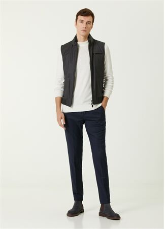 Palzileri Lab Erkek Lacivert Beli Kordonlu Yün Pantolon 48 IT