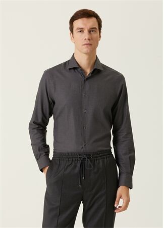 Pal Zileri Erkek Antrasit Gömlek Gri 42 IT