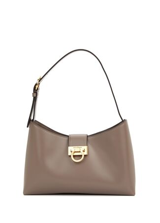 Salvatore Ferragamo Kadın Bej Deri Omuz Çantası EU