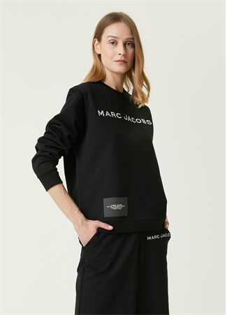 Marc Jacobs (The) Kadın Siyah Logo Baskılı Sweatshirt S EU