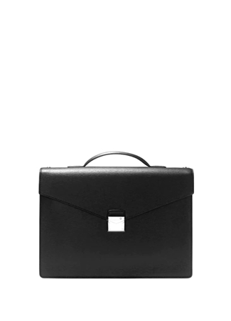 Montblanc Erkek Siyah Logolu Deri Evrak Çantası Eu