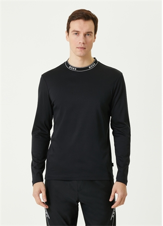 Boss Erkek Regular Fit Siyah Yakası Logolu Uzun Kollu T-shirt S EU Boss Erkek Regular Fit Siyah Yakası Logolu Uzun Kollu T-shirt S EU