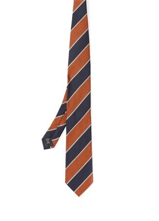 Zegna Erkek Lacivert Çizgi Desenli Yün Kravat Eu Zegna Erkek Lacivert Çizgi Desenli Yün Kravat Eu