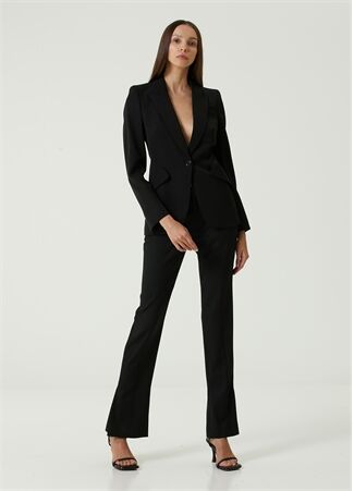 Alexander McQueen Kadın Siyah Yün Pantolon 42 IT