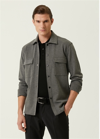 Network Erkek Slim Fit Antrasit Dış Gömlek Gri 44 EU Network Erkek Slim Fit Antrasit Dış Gömlek Gri 44 EU