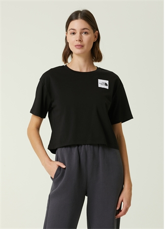 The North Face Kadın Siyah Logolu Crop T-shirt L EU