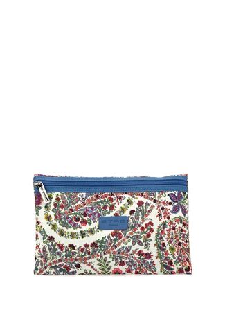 Etro Kadın Mavi Çiçekli Makyaj Çantası EU