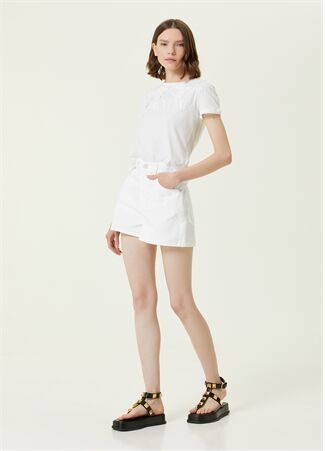 Valentino Kadın Beyaz Yüksek Bel Baskılı Jean Şort 25 Us Valentino Kadın Beyaz Yüksek Bel Baskılı Jean Şort 25 Us