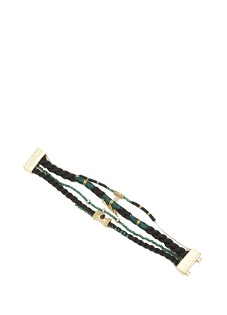 Hipanema Kadın Siyah Boncuklu Bileklik S EU