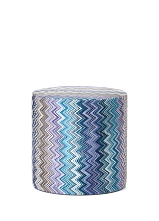 Missoni Home Jarris Cylinder Colorblocked Zikzak Desenli Puf Mavi Missoni Home Jarris Cylinder Colorblocked Zikzak Desenli Puf Mavi