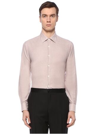 Pal Zileri Erkek Bordo Açık Yaka Gömlek 4 IT