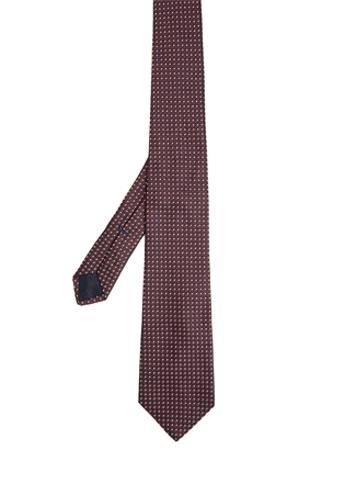 Beymen Collection Erkek Turuncu Desenli İpek Kravat EU IT Beymen Collection Erkek Turuncu Desenli İpek Kravat EU IT
