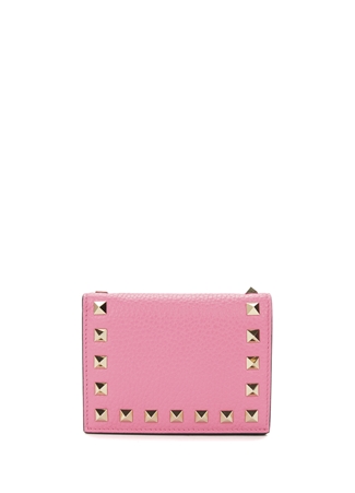 Valentino Garavani Kadın Rockstud Pembe Deri Cüzdan EU Valentino Garavani Kadın Rockstud Pembe Deri Cüzdan EU