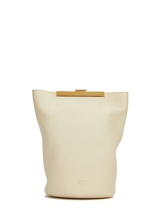 Khaite Kadın Krem Deri Omuz Çantası Bej EU