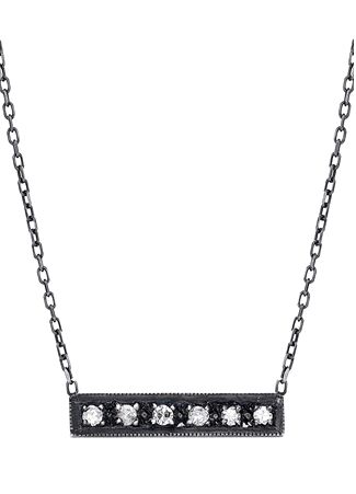 Emre Osmanlar Kadın Drop Me A Line Pırlantalı Gümüş Rengi Kolye Gri EU