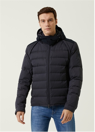 Corneliani Erkek Lacivert Kapüşonlu Puff Mont 52 IT Corneliani Erkek Lacivert Kapüşonlu Puff Mont 52 IT