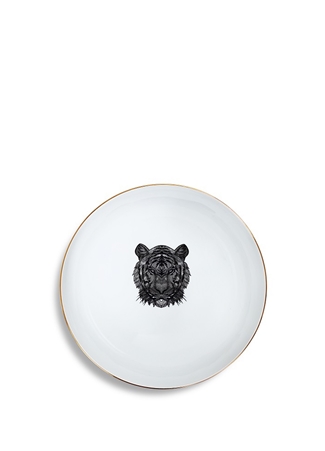 Some Home İstanbul Bold Collectıon Kaplan Figürlü 25 Cm Servis Kase Siyah Some Home İstanbul Bold Collectıon Kaplan Figürlü 25 Cm Servis Kase Siyah