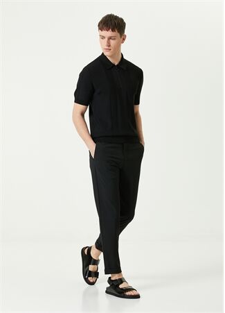 Academia Erkek Siyah Double Paça Pantolon 44 EU
